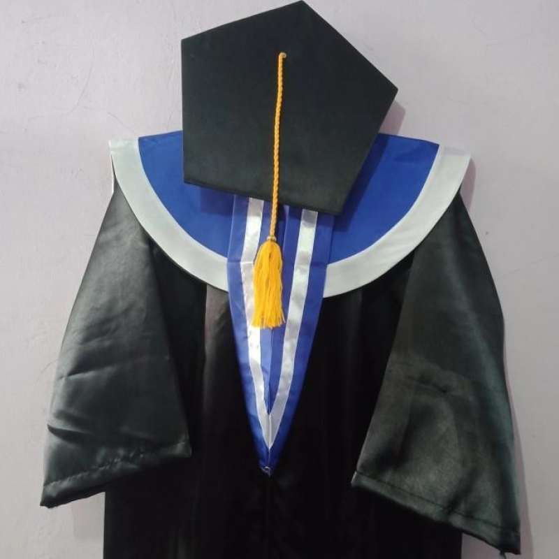 Promo Baju Toga Wisuda Sd Biru List Putih Diskon 23% Di Seller Fredrinn ...