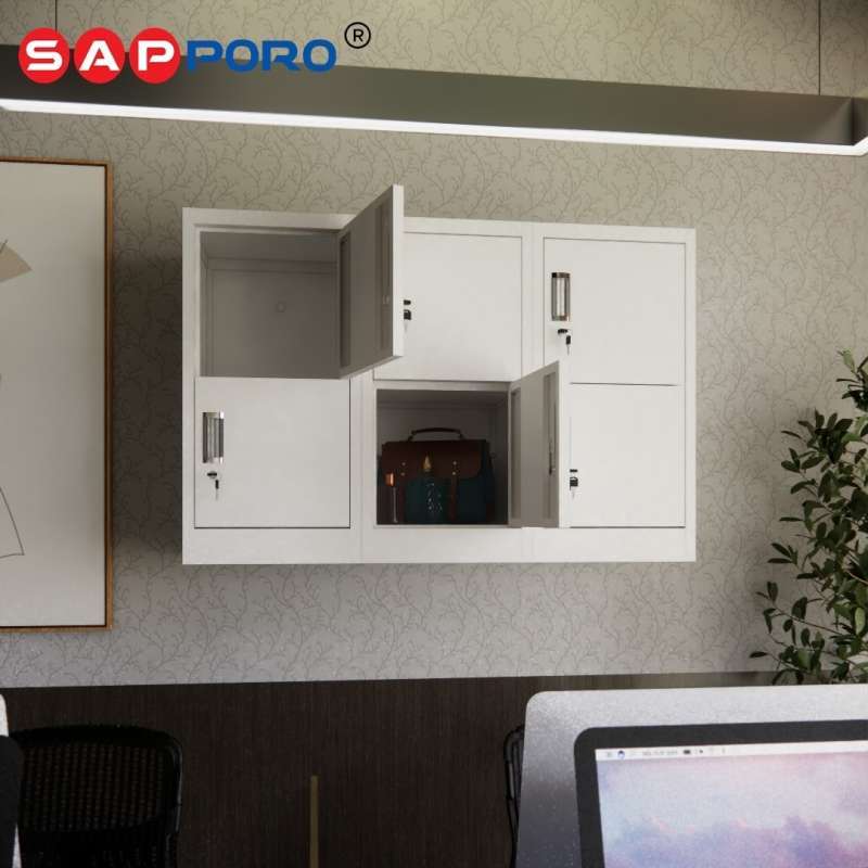 Promo Sapporo Weimar 6 - Loker Besi Dinding 6 Pintu | Wall Mount Locker ...