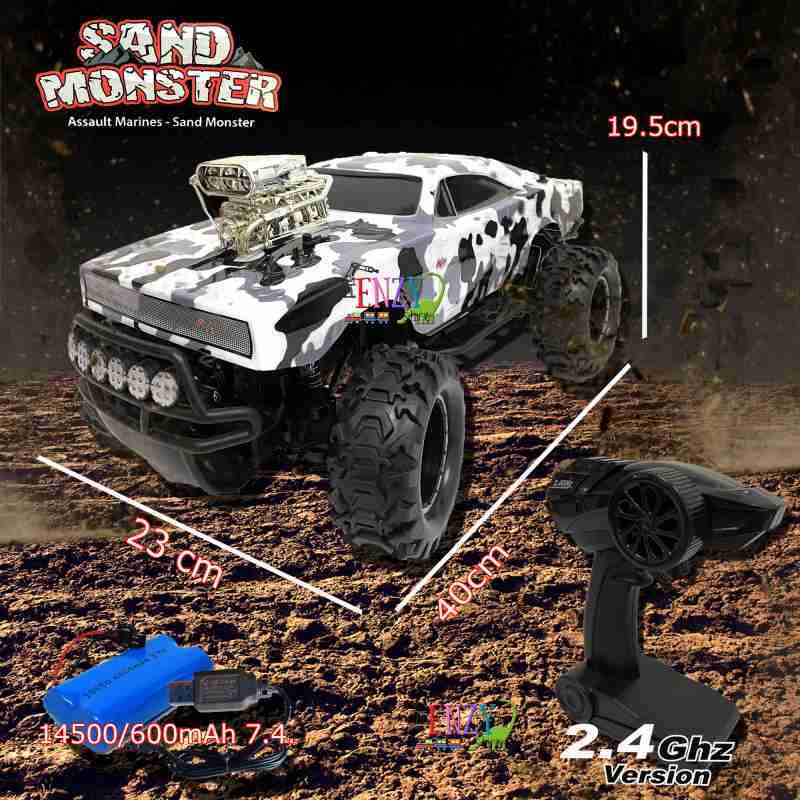 Jual Mainan Mobil Jeep Remote Control Sand Monster Rc Rock Crawler Offroad Jumbo 1:10 Rdr1053 ...