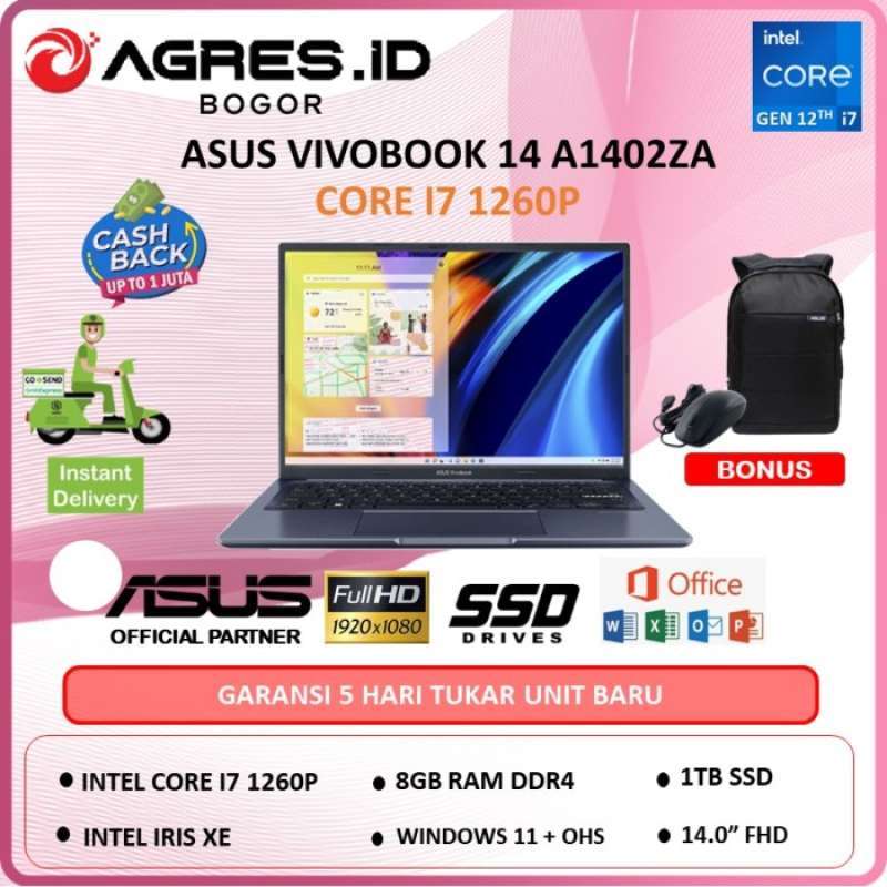 Promo Asus Vivobook 14 A1402za I7 1260p 8gb 1tb Ssd 14.0 Fhd Diskon 33% ...