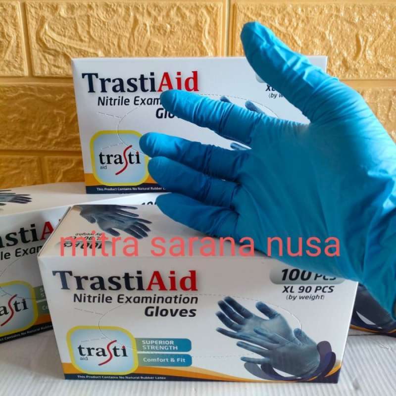 Promo Sarung Tangan Karet Nitrile Biru Sarung Tangan Medis Blue Free ...