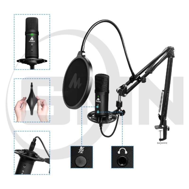 Promo Promo- Paket Maono Au-pm401 Usb Condenser Mic With Studio Arm ...