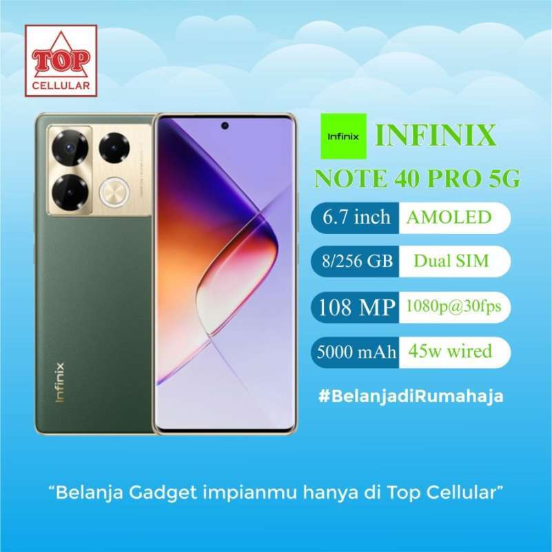 Jual Infinix Note 40 Pro 5g (8+8/256 Gb) Garansi Resmi Di Seller Top Cellular Makassar Instore ...