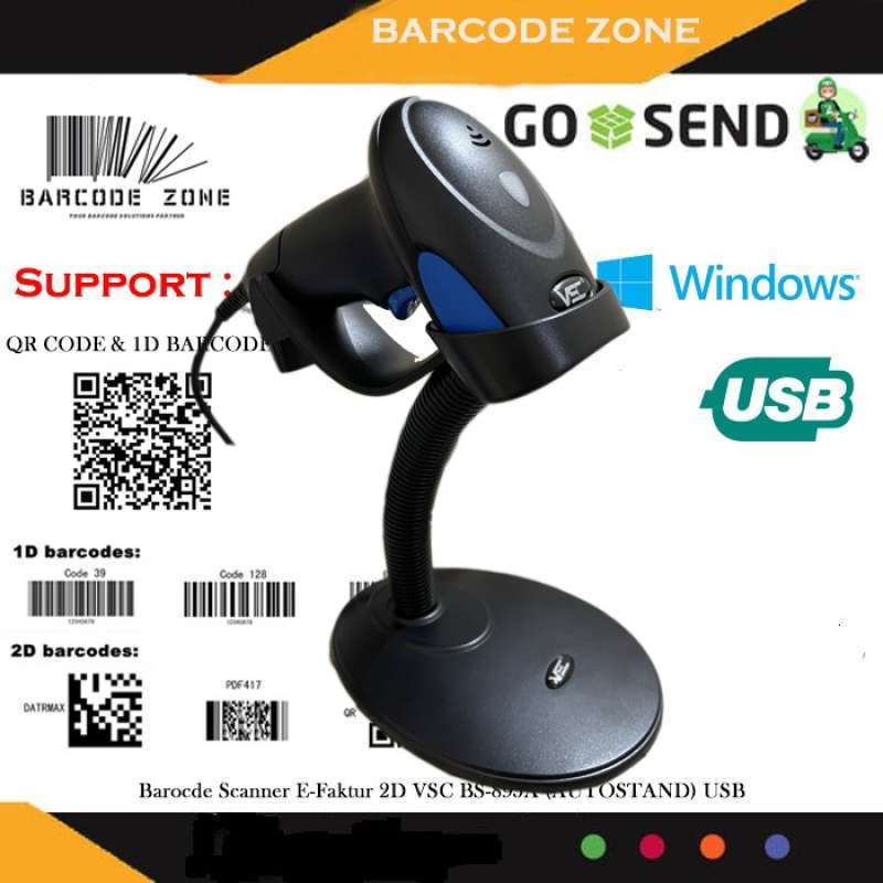 Promo 2d Barcode Scanner E-faktur Vsc Bs-895a (qr Code-efaktur) Auto Stand Diskon 43% Di Seller ...