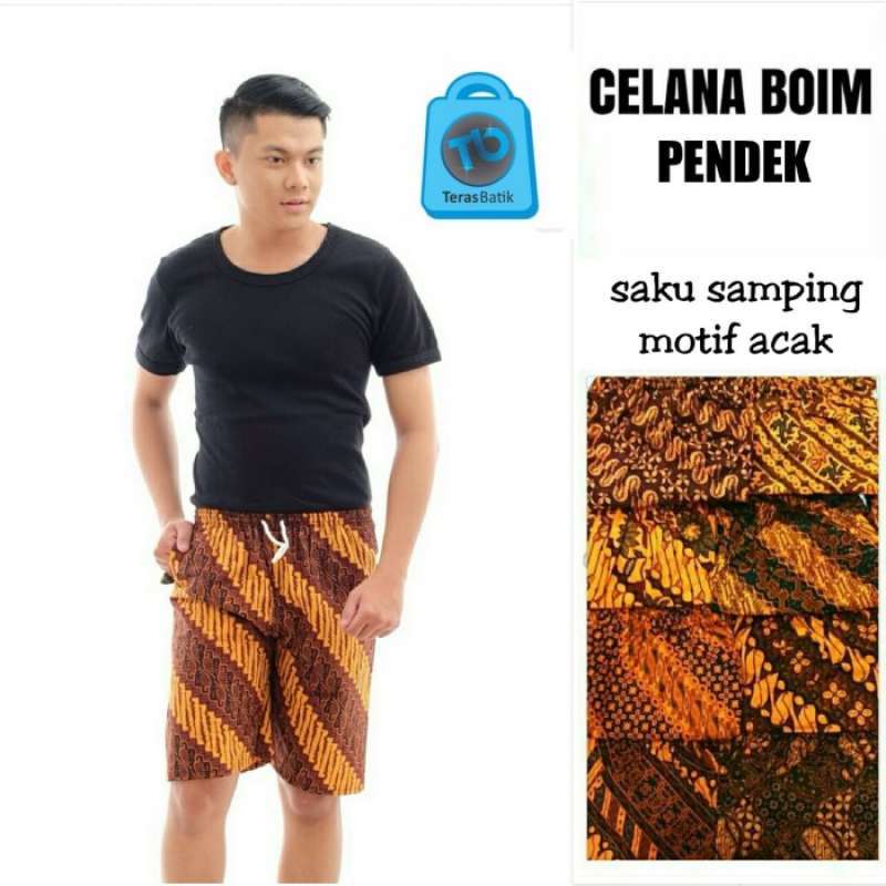 Jual Celana Batik Boim Pendek Isi 5 Buah Cokelat Di Seller Aghanim ...