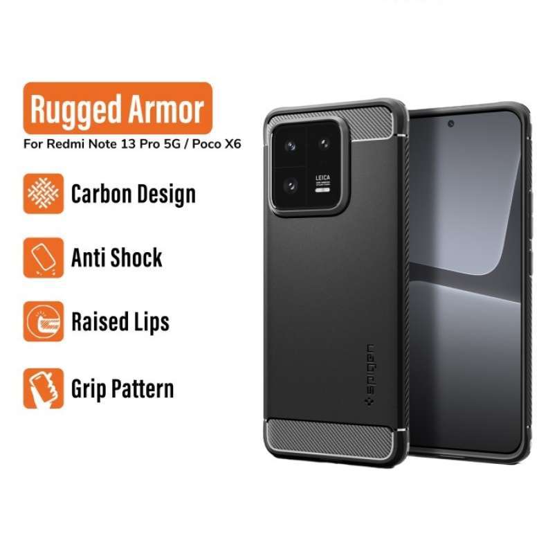 Promo Case Poco X6 Redmi Note 13 Pro 5g Spigen Rugged Armor Matte Softcase Diskon 37% Di Seller ...