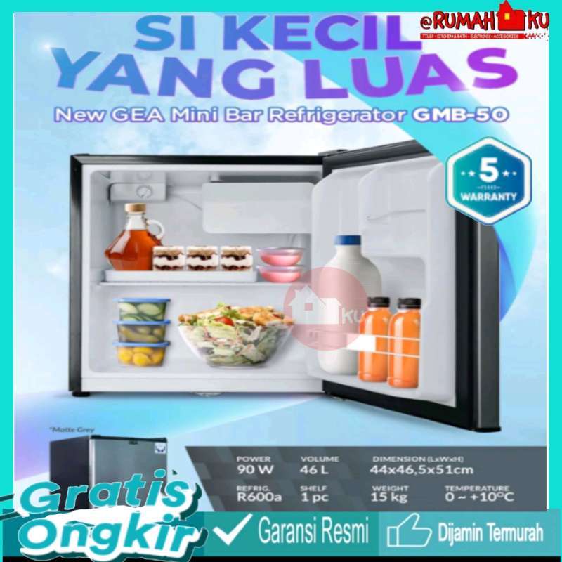 Jual Gea Minibar Gmb-50 Mattgrey & Inox/minibar Kapasitas 46l/minibar ...