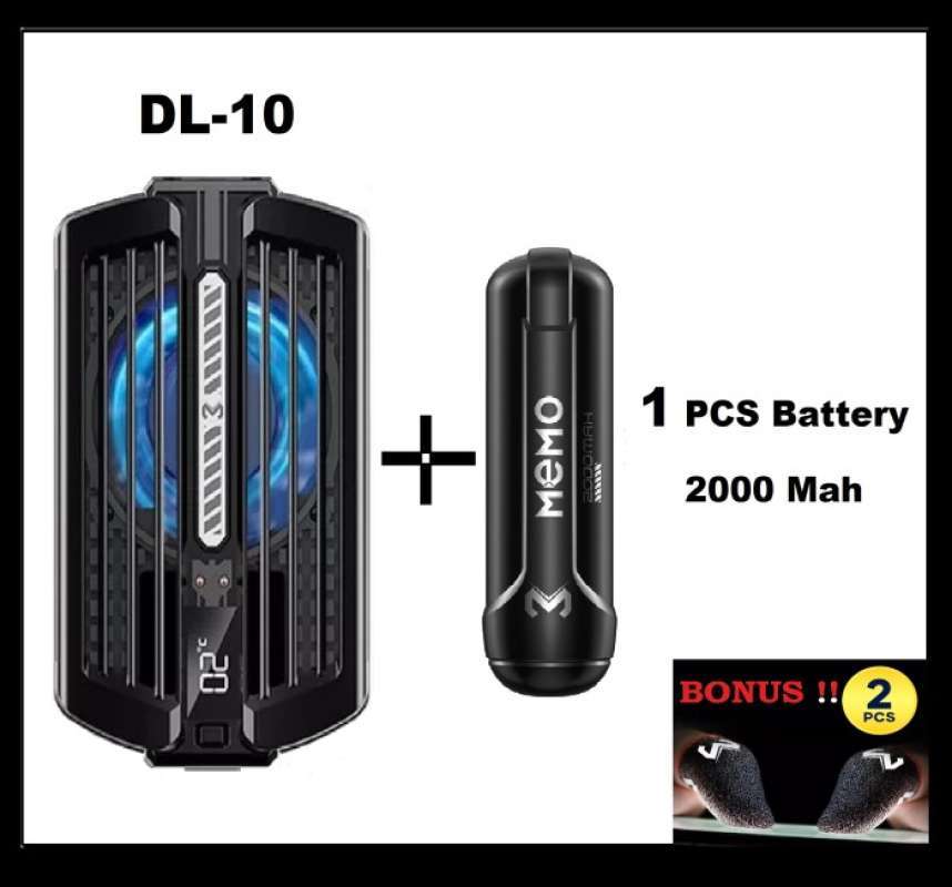 Promo Promo- Memo Dl10 Fan Cooler Phone Cooler With Recharge Battery ...