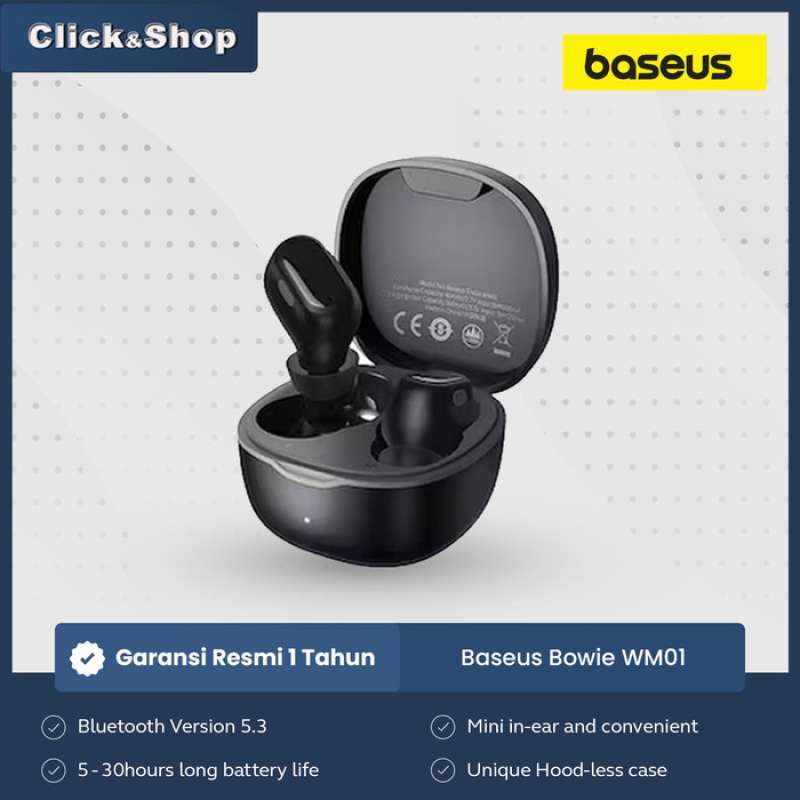 Promo Baseus Wm01 True Wireless Earphones Earbuds Diskon 23% Di Seller ...
