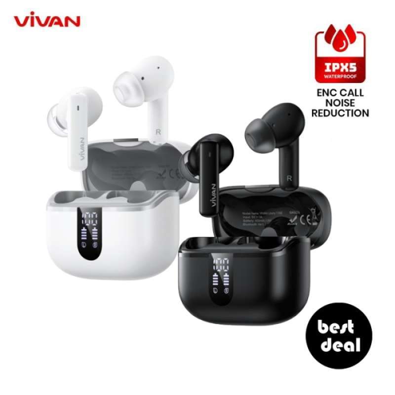 Promo Vivan Liberty T100e Tws Earphone Headset Headphone Bluetooth 5.3 ...