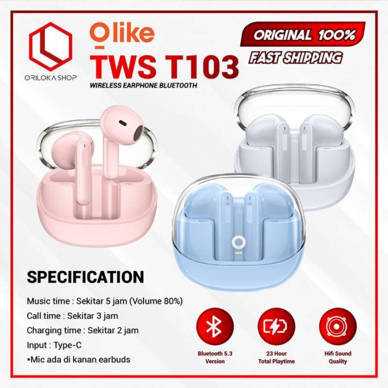Promo Olike T103 Tws Wireless Bluetooth 5.3 Earphone Earbuds - Garansi Resm Diskon 23% Di Seller ...