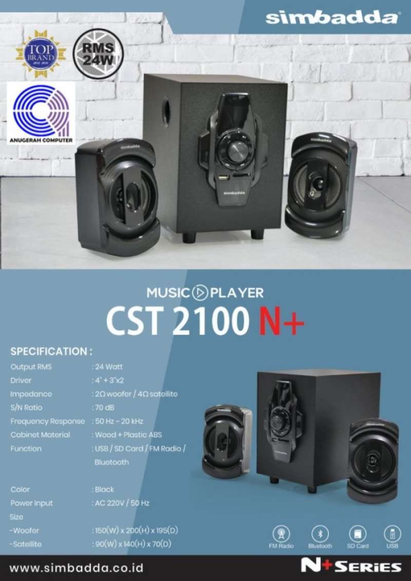 Promo Speaker Simbadda Cst-2100n Multimedia Usb & Sdcard Diskon 23% Di ...