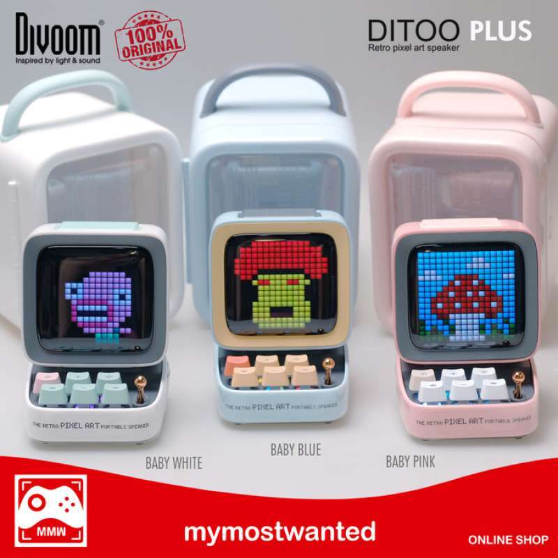 Promo Divoom Ditoo Plus Pixel Art Bluetooth Speaker Retro Classic Original Diskon 23% Di Seller ...