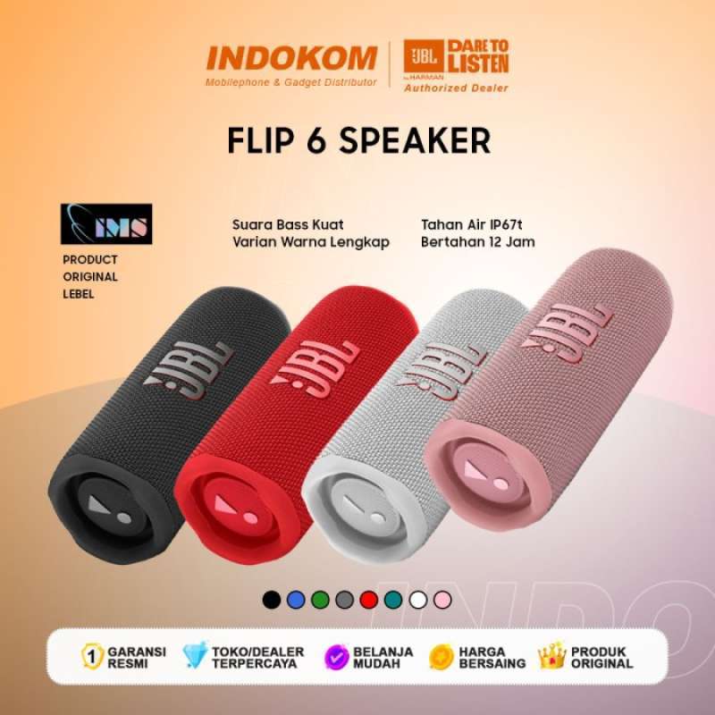 Promo Jbl Flip 6 Bluetooth Portable Speaker Waterproof Original Diskon ...
