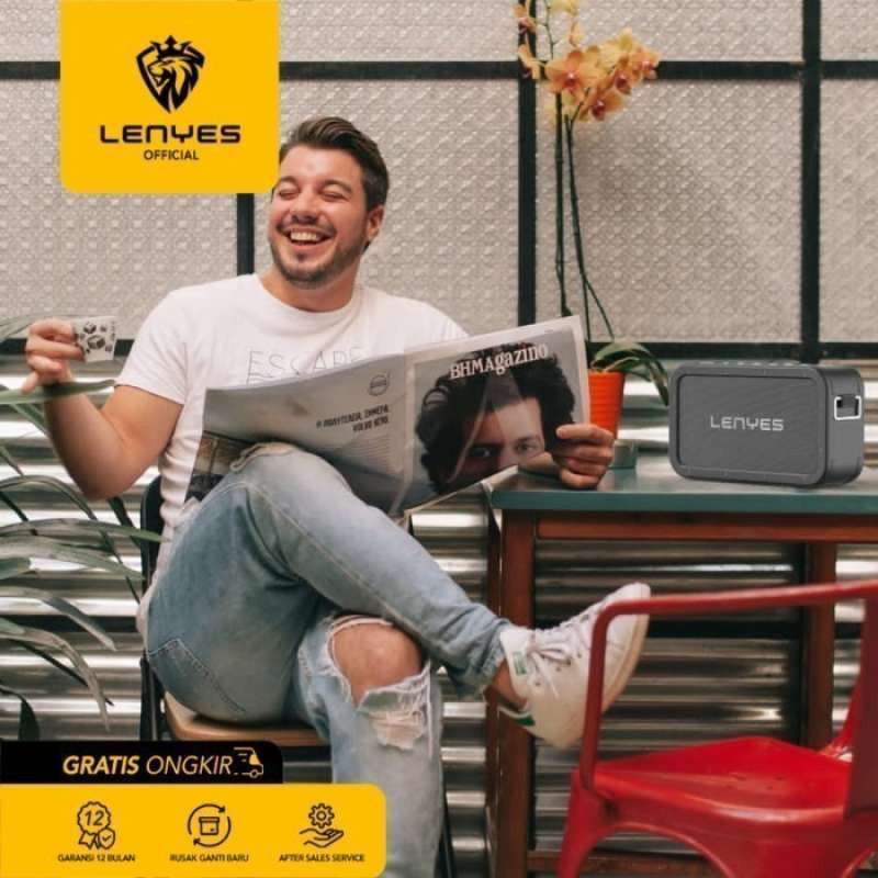 Promo Lenyes S821 Wireless Bluetooth Speaker Waterproof Heavy Bass Dsp ...