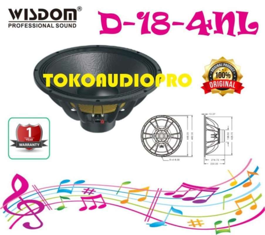 Promo Speaker Komponen Wisdom D18-4nl 18 Neodymium Speaker Component ...
