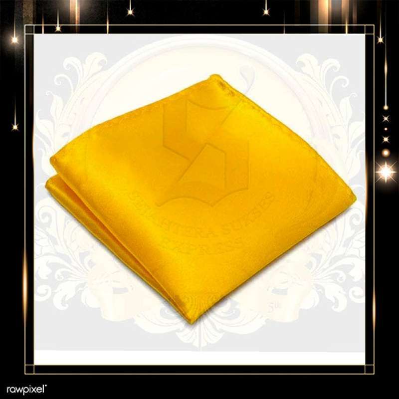 Jual Pocket Square/sapu Tangan Saku Kuning Golden Silk Satin , Ready ...