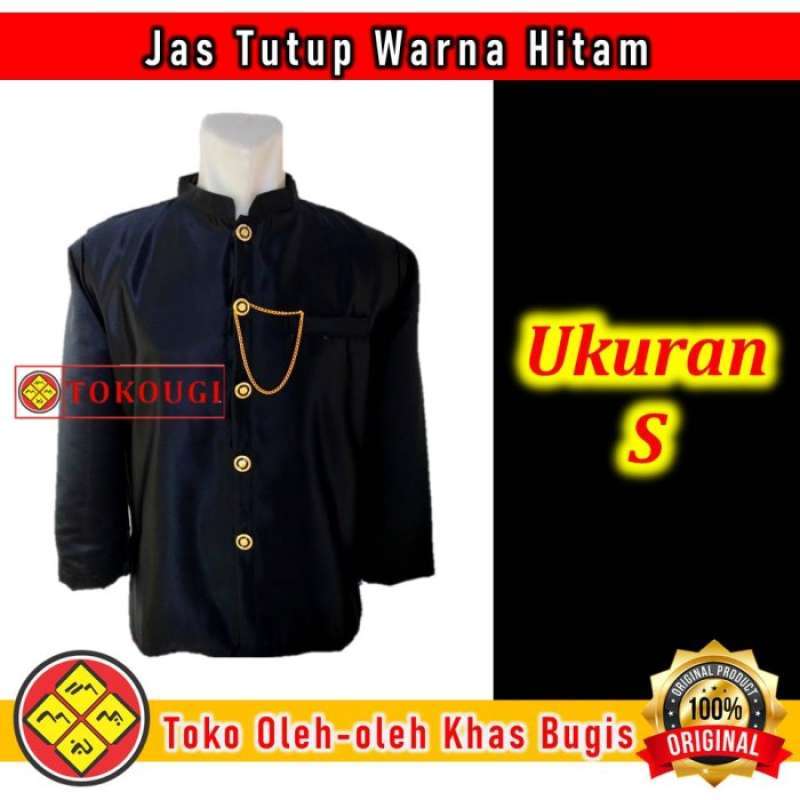 Jual Jas Tutup Khas Bugis Makassar Warna Hitam Lengkap Semua Ukuran ...