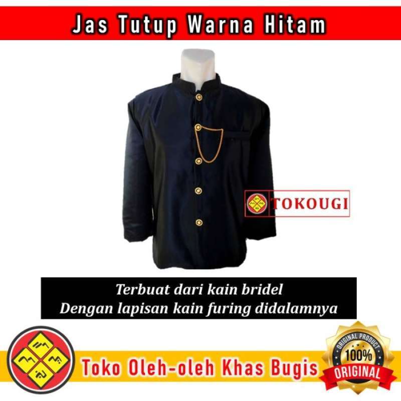 Jual Jas Tutup Khas Bugis Makassar Warna Hitam Lengkap Semua Ukuran ...