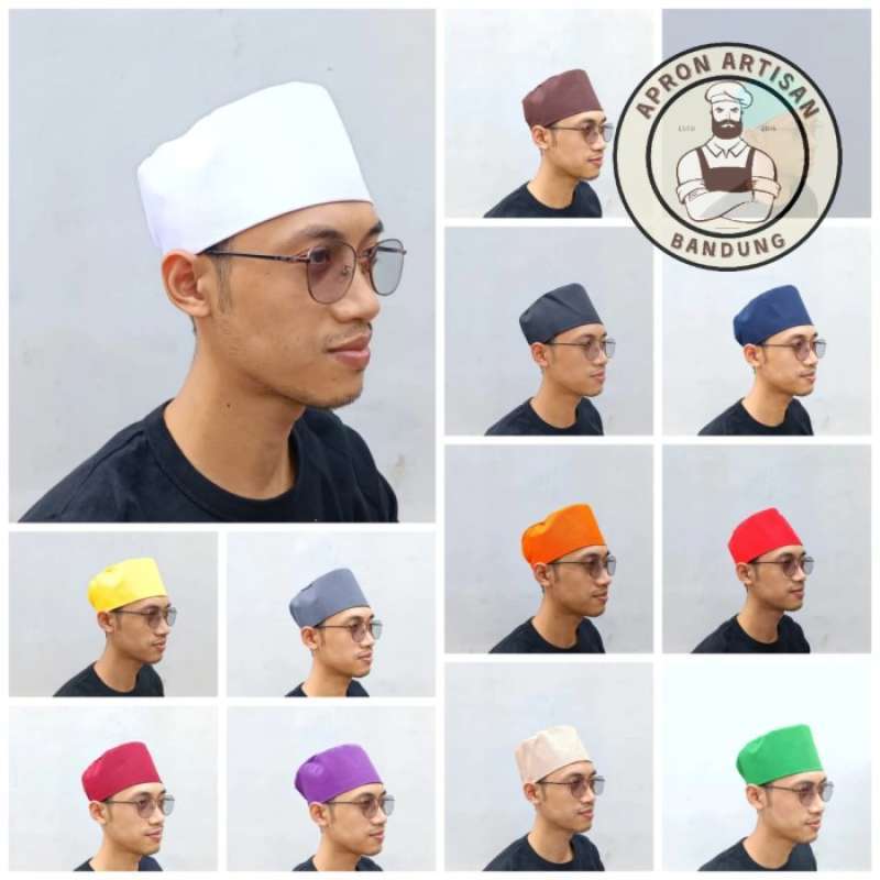 Jual Laris! Topi Model Peci Untuk Koki Chef Waiters Barista Pelayan ...