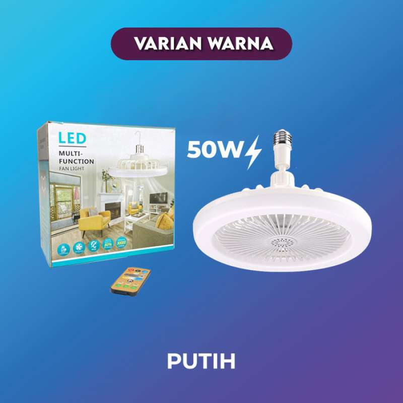 Promo Led Kipas Angin Plafon 2in1 Fan Remote Lampu Ceiling 36w Terbaik ...