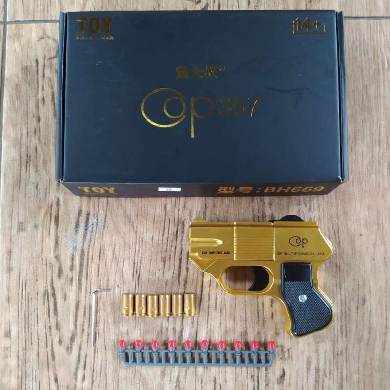 Jual Mainan Dart Blaster Cop 357 Auto Bahan Plastik Klasik Langka - Emas Di Seller Impresi Store ...