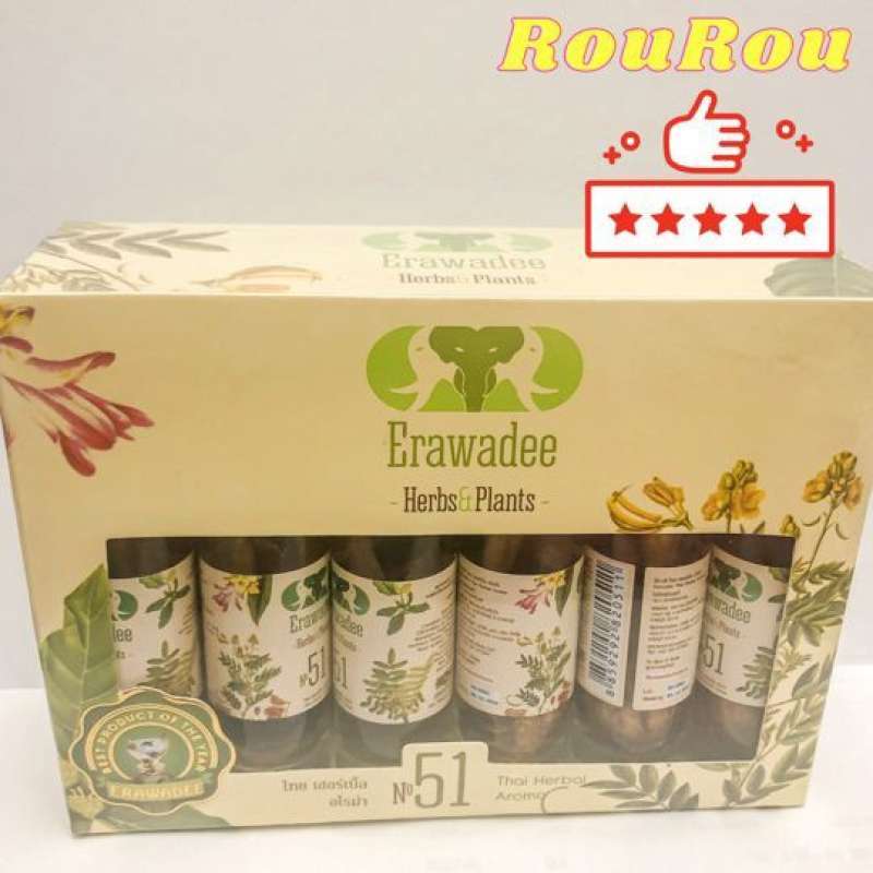 Promo Minyak Angin Thailand Erawadee 51 Inhaler Herbal Ya Dom 1 Box 12 ...
