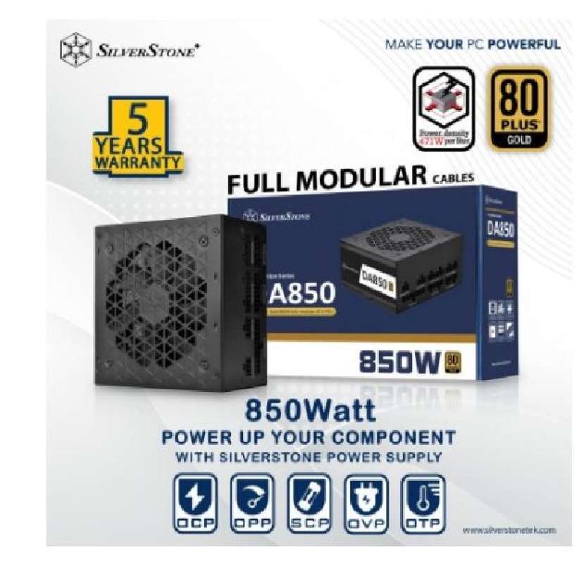 Jual Psu Silverstone Da850-g (80+ Gold Full Modular) 850 Watt ...