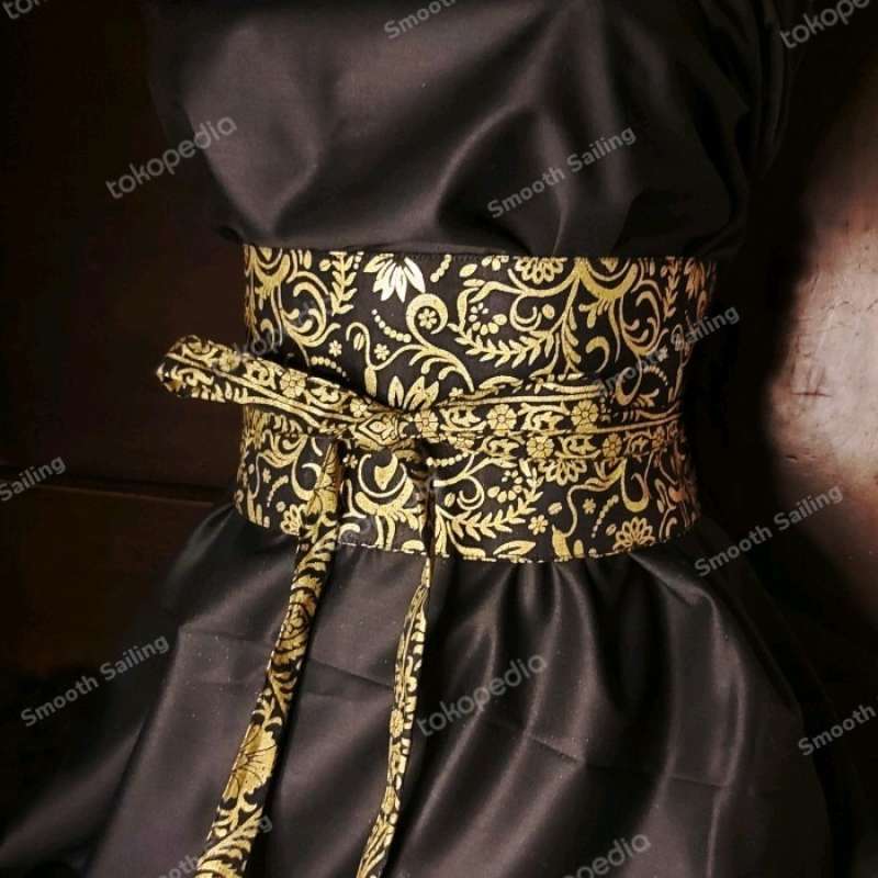 Jual Obi Ikat Batik Prada Full Gold - Sabuk Ikat Wanita Di Seller ...