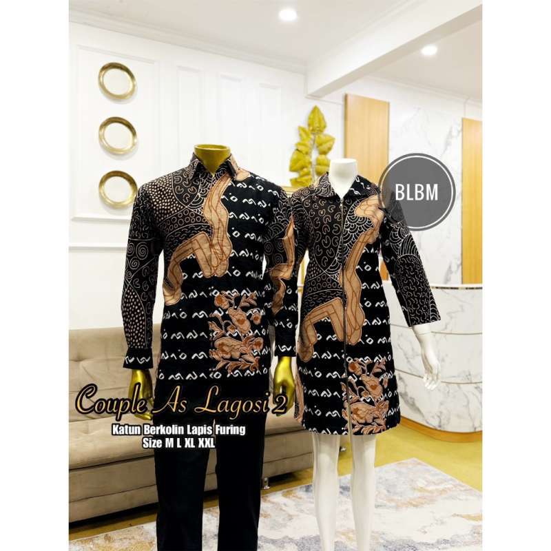 Jual Couple Batik Sarimbit Kode As Lagosi 1 & 2 By Batik Lanang Mamez Batik Lontara Batik ...