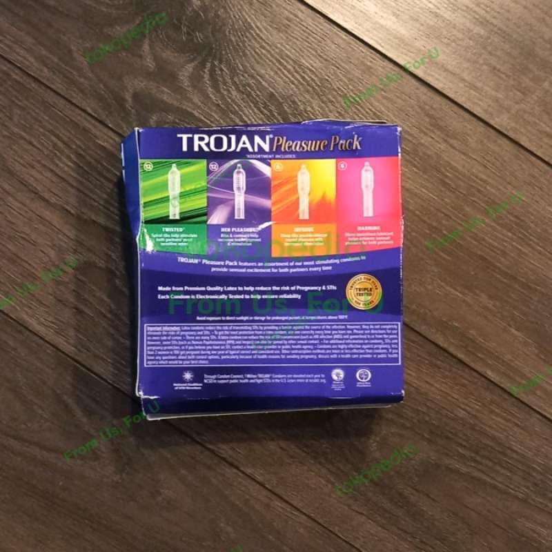 Promo Fufu Trojan Pleasure Pack Lubricated Latex Condoms Kondom Impor ...