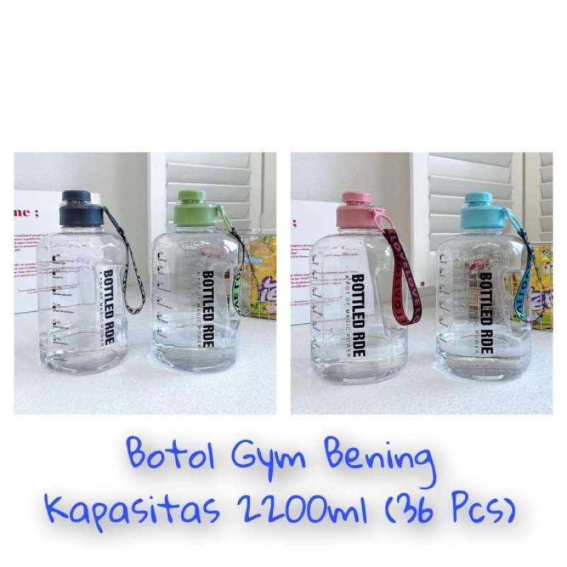 Promo Botol Fitness Bening-botol Gym Jumbo 2.200ml Bening Diskon 23% Di ...