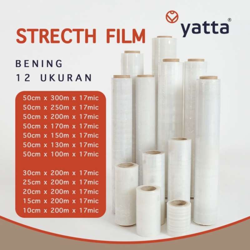 Promo Strech Film Wrapping 50 Cm X 250 M (dust @ 6roll) Diskon 23% Di ...