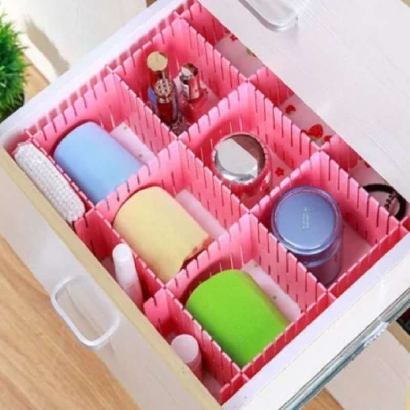 Jual Penyekat Laci Set Isi 4 Papan Sekat Pembatas Pemisah Partisi Rak ...