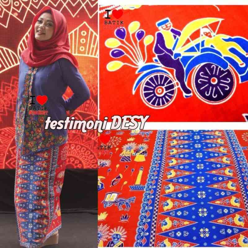 Jual Sarung Ondel Betawi Motif 4 Tumpal Pucuk Rebung Kain Batik Jakarta ...