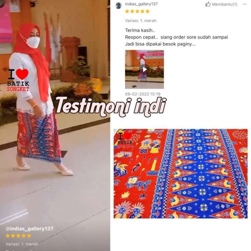 Jual Sarung Ondel Betawi Motif 4 Tumpal Pucuk Rebung Kain Batik Jakarta ...