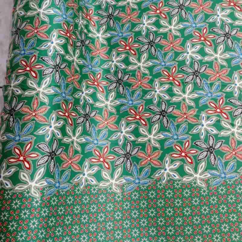 Jual Kain Bahan Batik Silk Semi Sutra 1 Meter - Putih Gold Di Seller ...