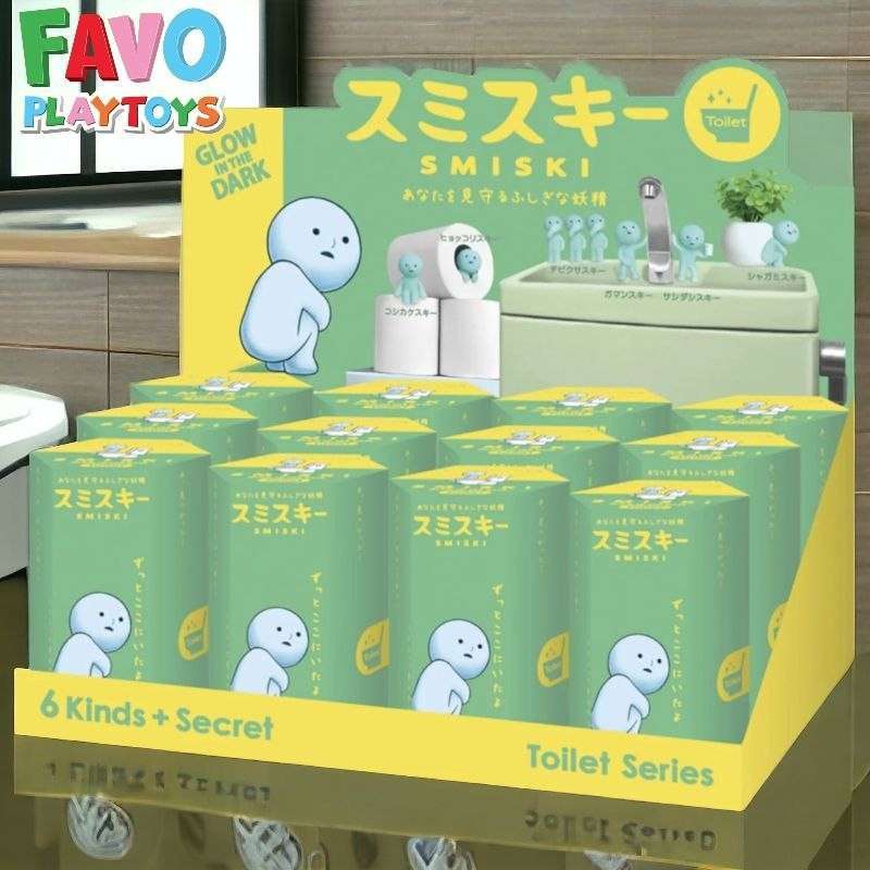 Promo Smiski Glow In The Dark - Toilet Series - Full Set 12 Pcs Blind ...