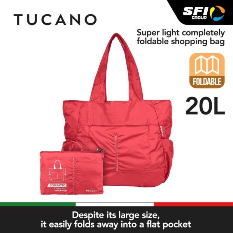 Promo Tucano Foldable Bag/tas Lipat Compatto Extra Light Shopper 20l ...
