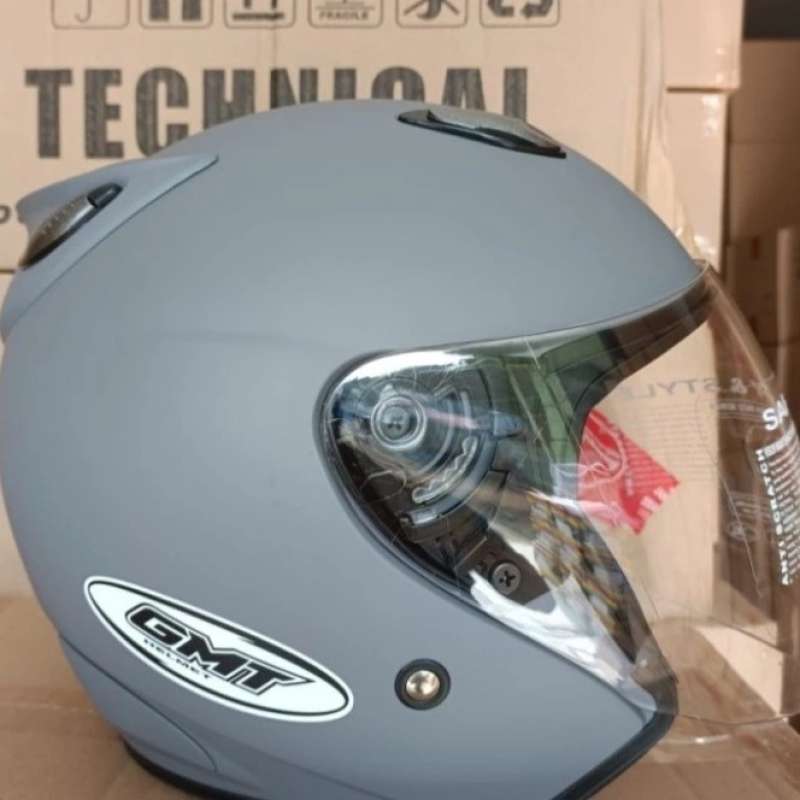 Promo Helm Half Face Gmt Double Visor Helm Sni Helm 2 Kaca Helm Pria ...