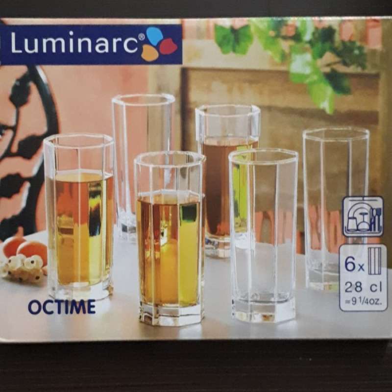 Promo 6 Pcs Gelas Luminarc Octime 28 Cl Warna Bening / Luminarc Octime ...