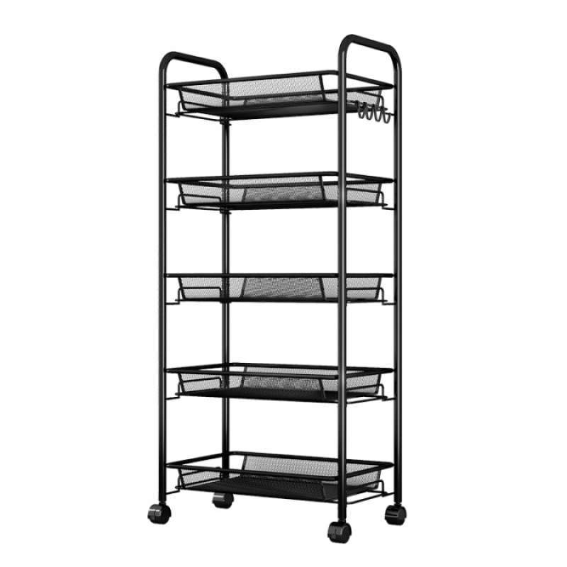 Promo Rak Trolly Roda Tray Wheel Rack 5 Susun A962 Terbaru - Hitam ...