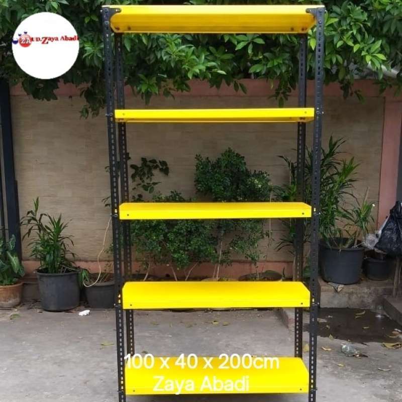 Promo Rak Besi Siku 5 Ambalan Susun Plat Pengiriman Gojek 100 X 30 X ...
