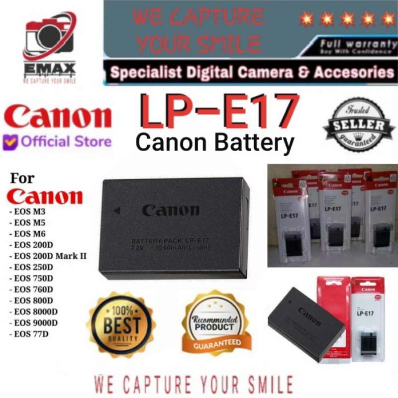 Promo Lp-e17 Battery Charger Lc-e17 Lce17 Baterai Lpe17 Lpe 17 Diskon 23% Di Seller Mettaria ...