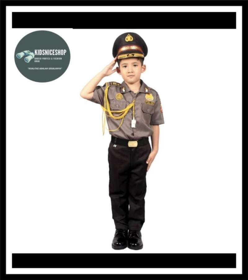 Promo Seragam / Kostum / Pakaian Profesi Polisi / Pocil Anak 3-12 Tahun ...