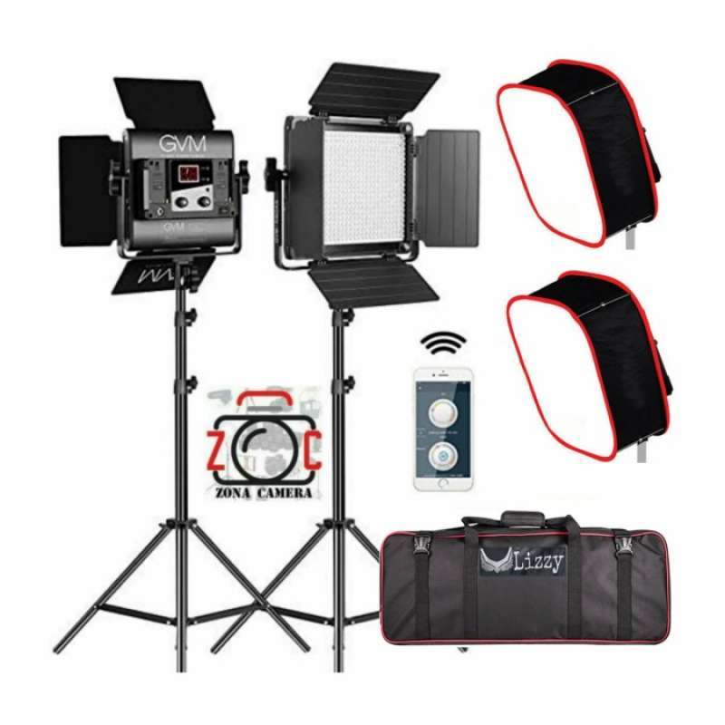 Promo Gvm 480ls B2l Lizzy Led Video Light Continuous 480 Softbox Set ...