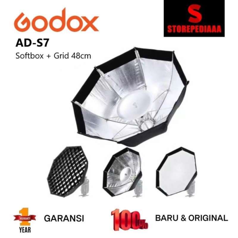 Promo Godox Ad-s7 48cm Softbox Grid Beauty Dish Umbrella Ad200 Ad200pro Ads7 Diskon 23% Di ...