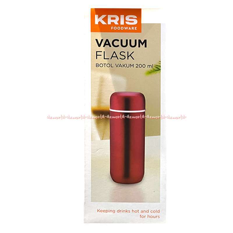 Jual Kris 200ml Vacuum Flask Black Red Botol Minum Vakum Tahan Lama ...