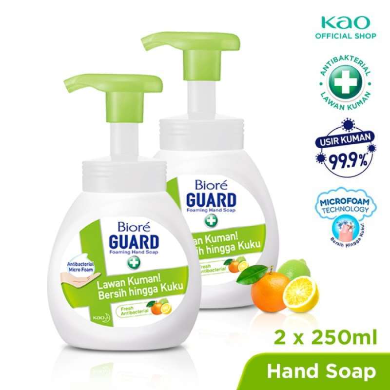 Jual Biore Guard Foam Fresh 250ml Botol Twinpack - Sabun Cuci Tangan Di ...