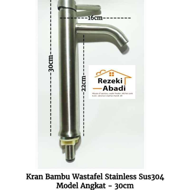 Promo Kran Bambu Wastafel Stainless Sus304 / Model Angkat / Kran Cuci ...